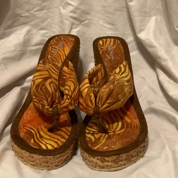 Coldwater Creek | Shoes | Wicker Beach Wedge Thong Style Sandals | Poshmark